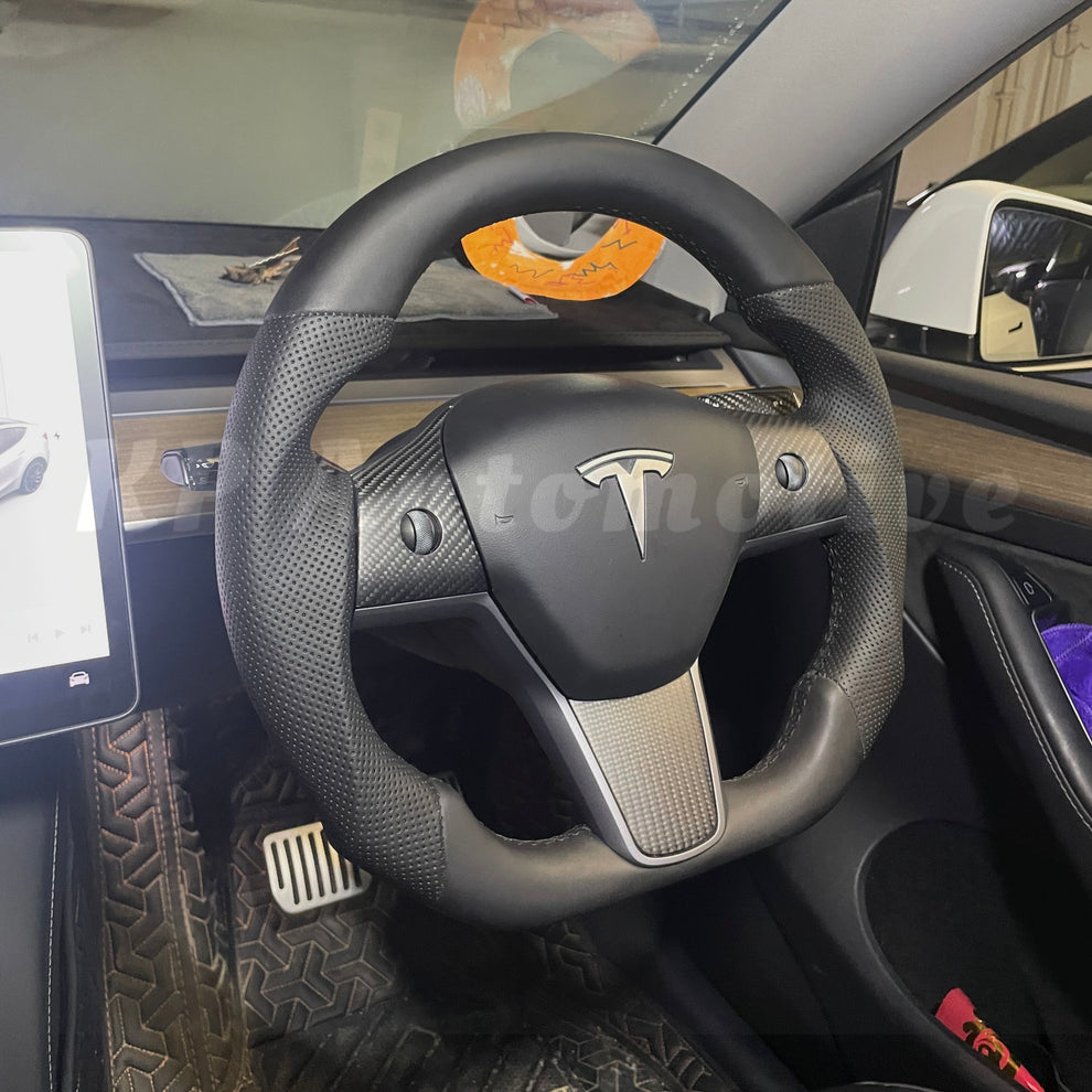 Model 3 Perforated Leather Steering Wheel - Steering Wheel Only – KP ...